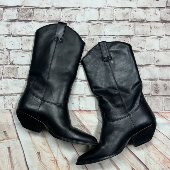 Thom McAn | Shoes | Vintage Thom Mcan Sz 65 Black Leather Boots | Poshmark